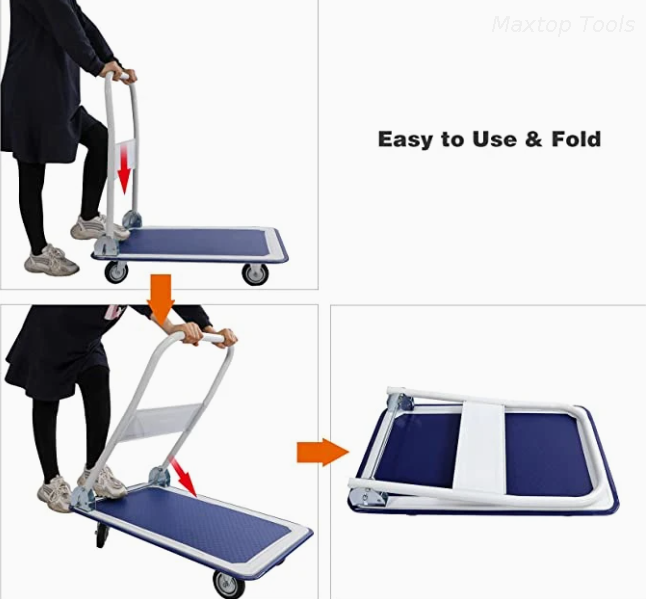 Foldable Platform Cart Folding Metal Hand Truck Hand Trolley from China ...